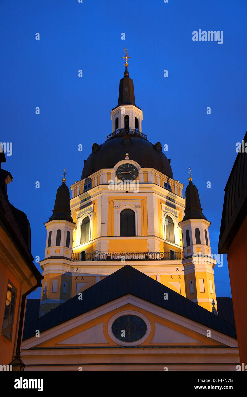The tower of a church, Sweden Stock Photo - Alamy