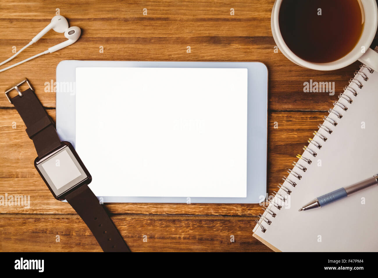 Cup coffee next tablet hi-res stock photography and images - Alamy