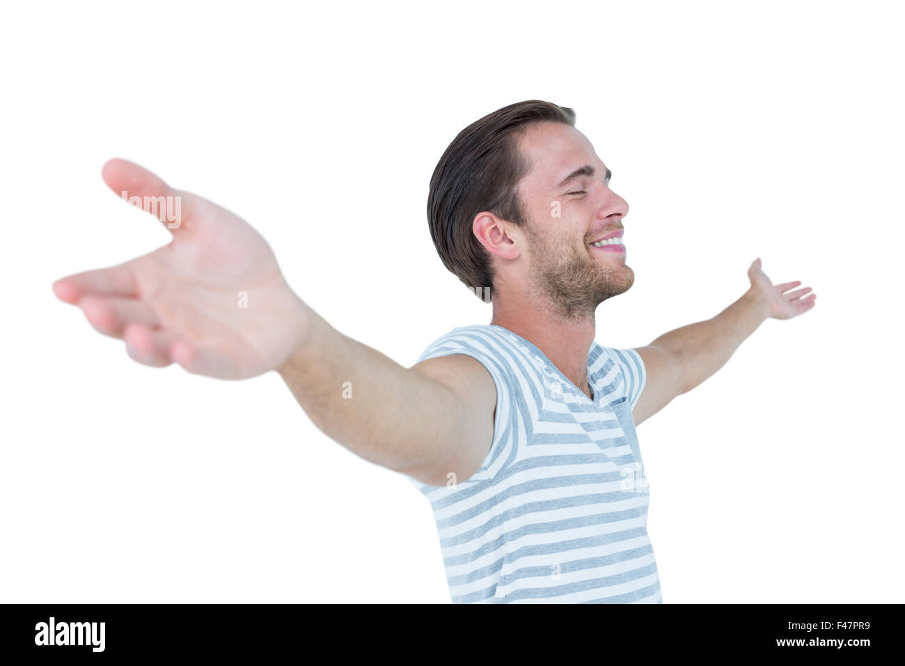 Man standing arms stretched out hi-res stock photography and images - Alamy