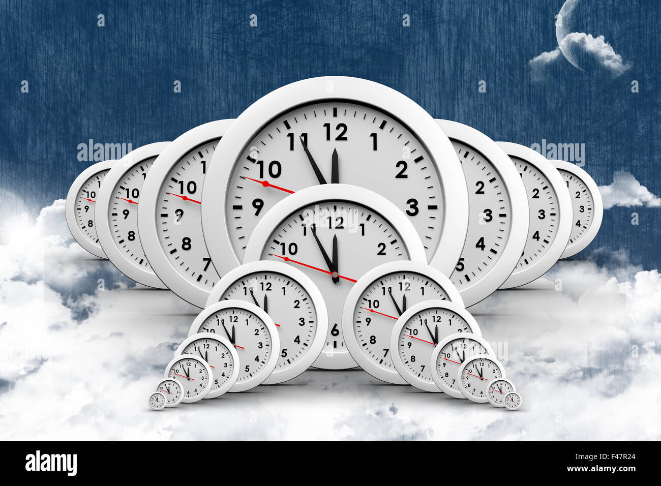 Composite image of clocks Stock Photo - Alamy