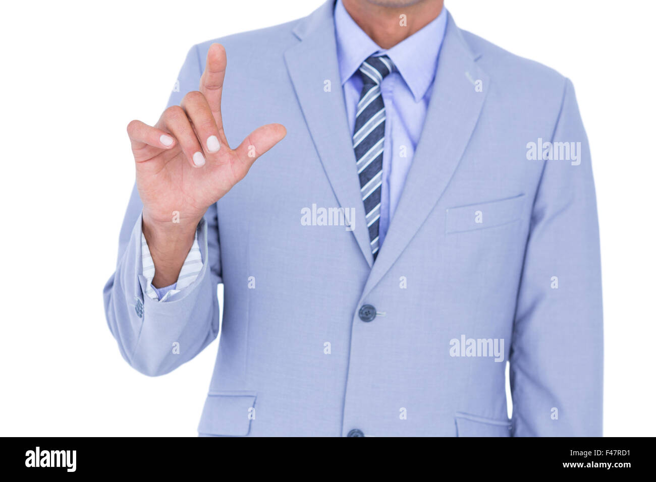 Handsome businessman gesturing with hands Stock Photo - Alamy
