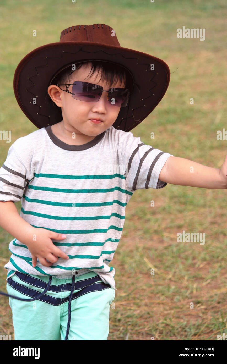 Cowboy Kid Portrait Stock Photo - Alamy