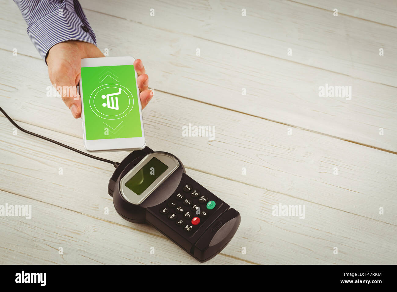 Composite image of payment screen Stock Photo - Alamy