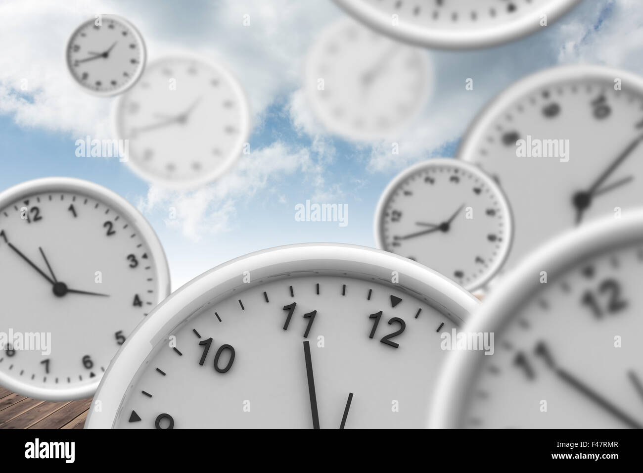 Composite image of clocks Stock Photo - Alamy