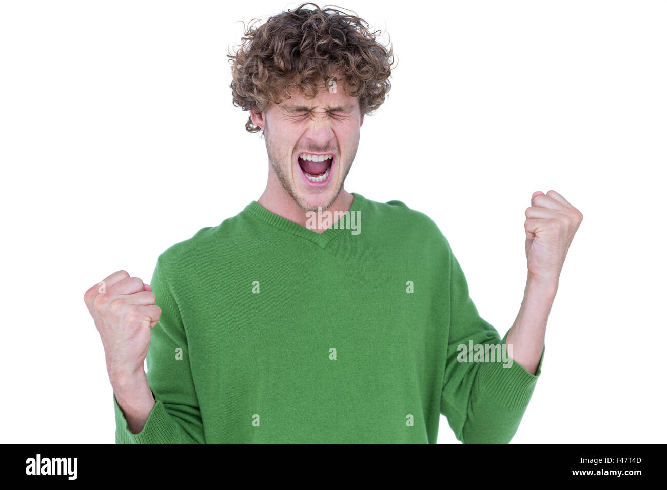 Angry casual man looking at camera Stock Photo - Alamy