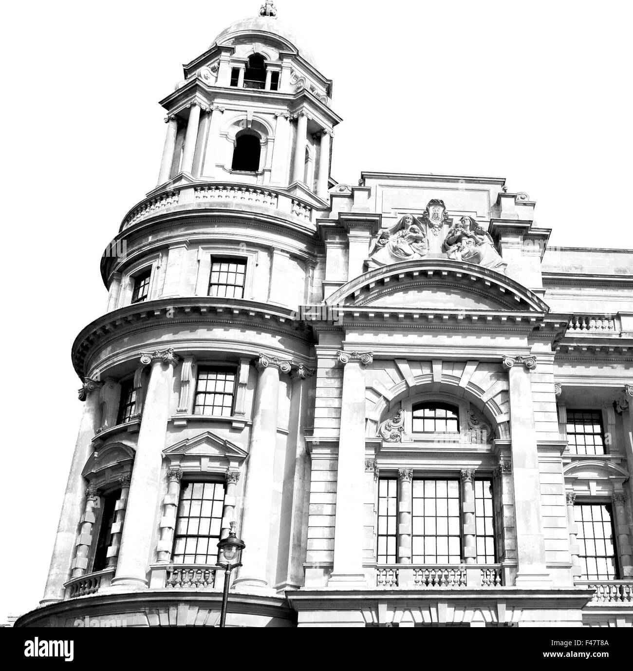old architecture in england london europe wall and history Stock Photo ...