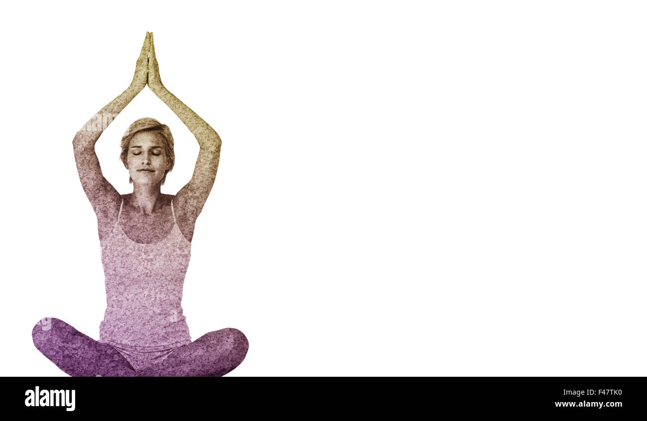 Young blond woman yoga Cut Out Stock Images & Pictures - Alamy