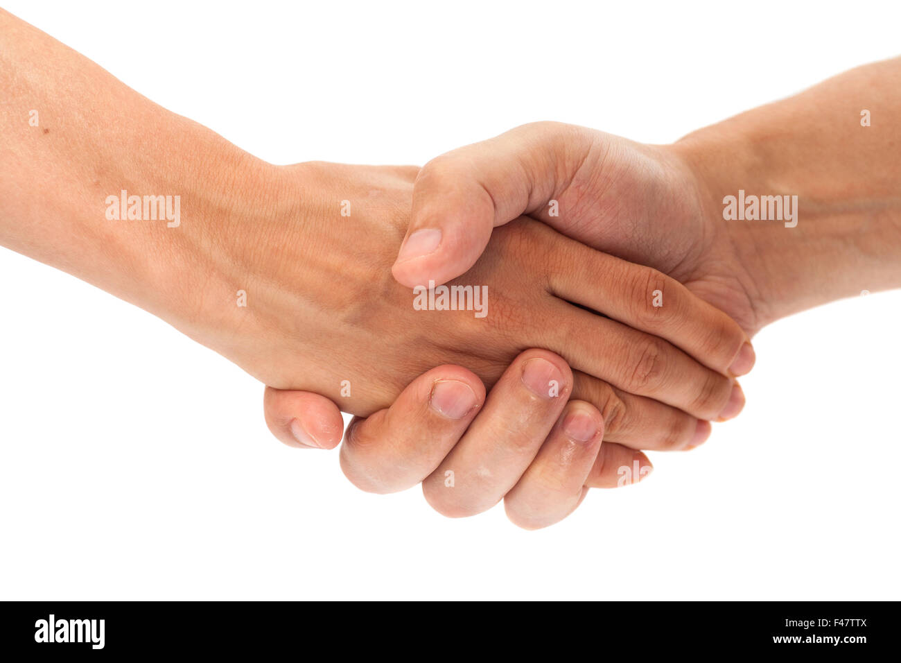 Handshake isolated on white Stock Photo - Alamy