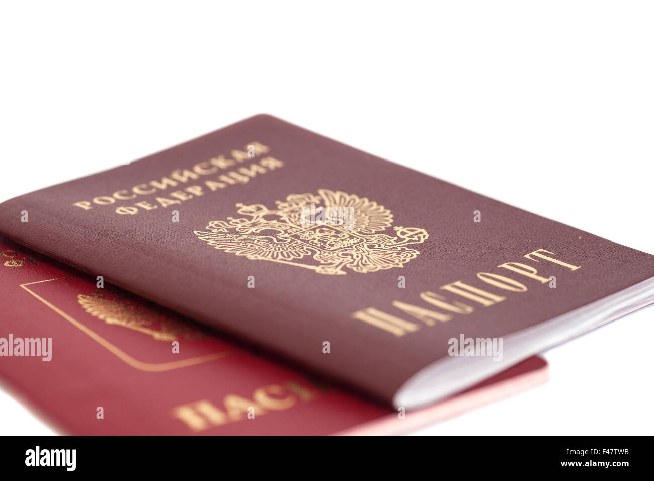 Russian Passports isolated on white Stock Photo - Alamy