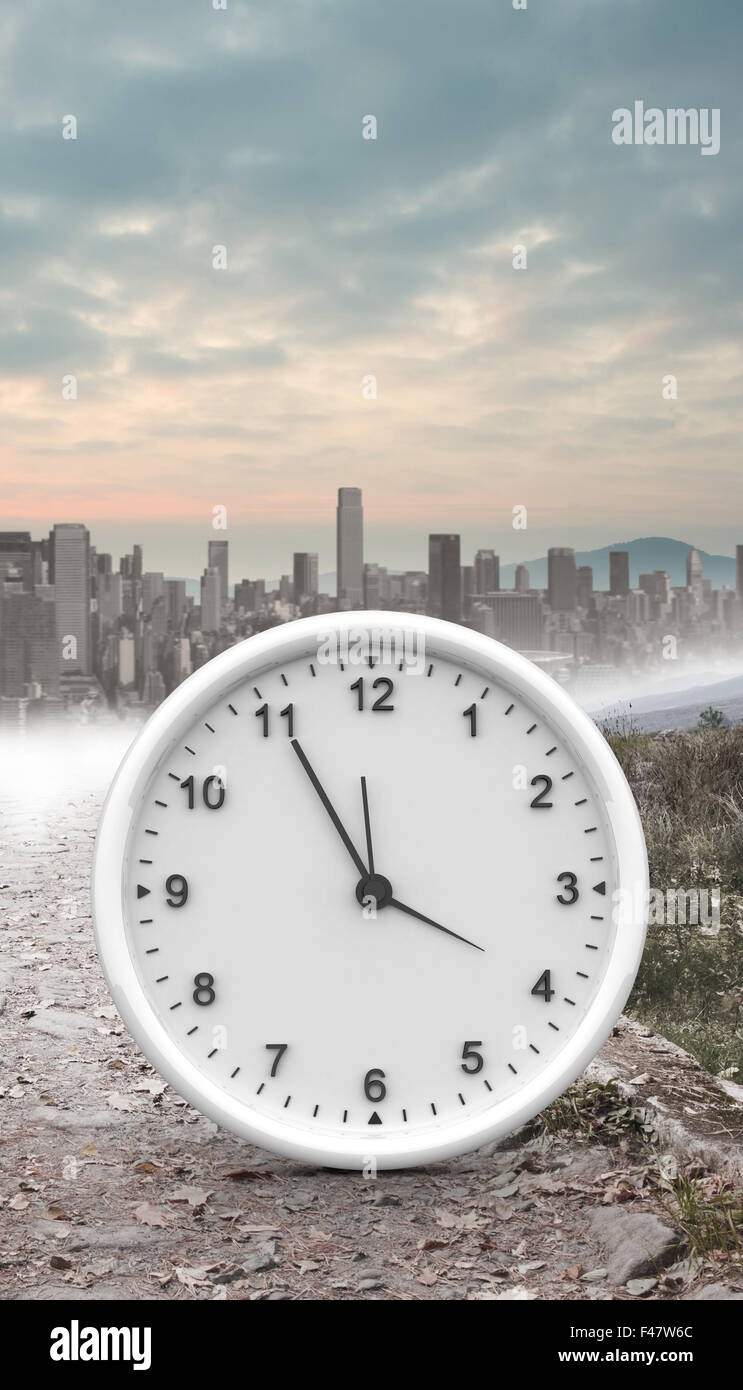 Composite image of clock Stock Photo - Alamy