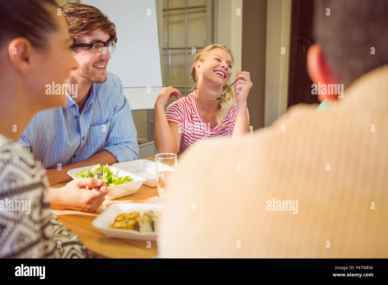 Business people having lunch Stock Photo - Alamy