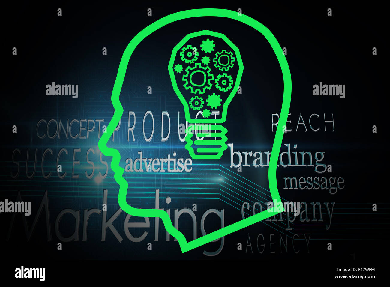 Composite image light bulb business hi-res stock photography and images ...