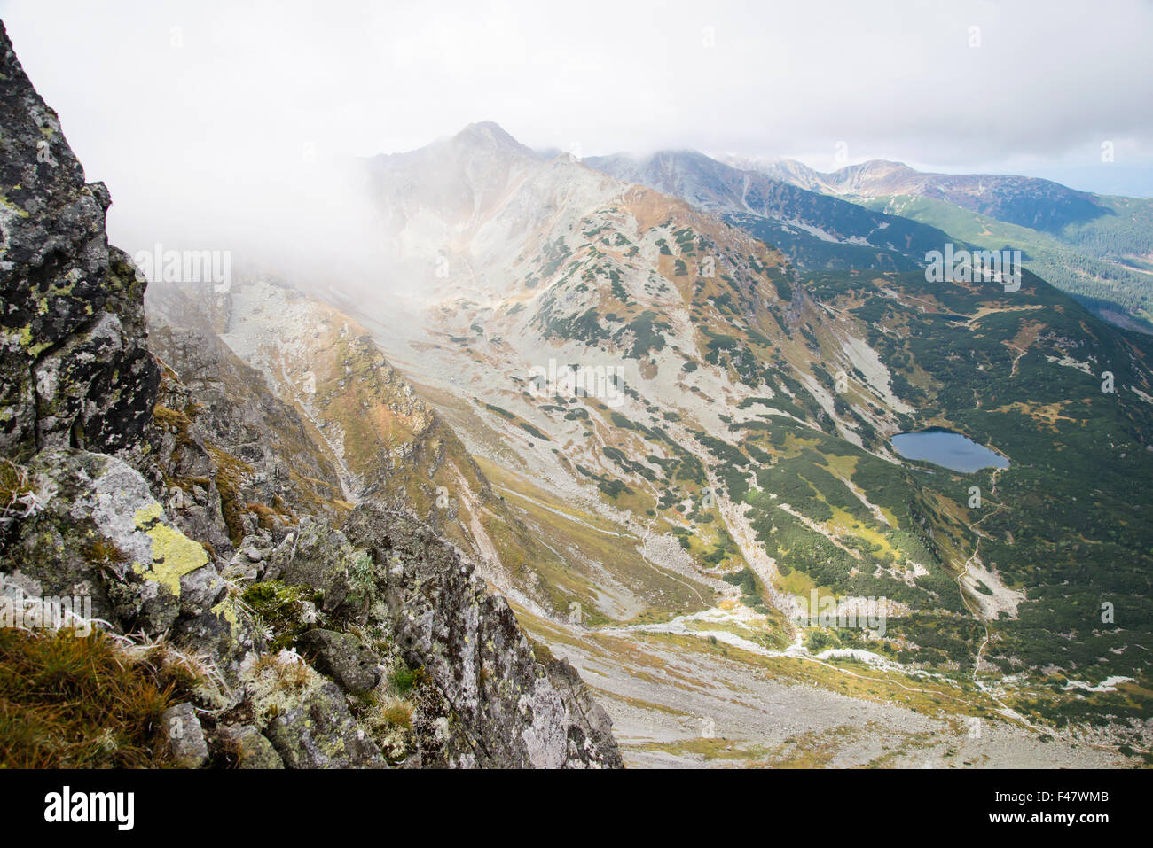 bird’s eye view from Ostry Rohac, Tatras Stock Photo - Alamy