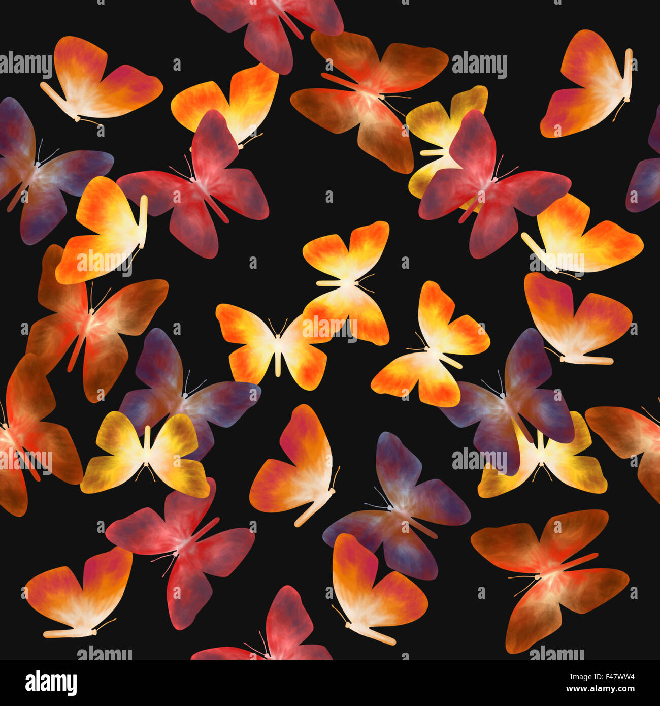 seamless moths pattern Stock Photo - Alamy