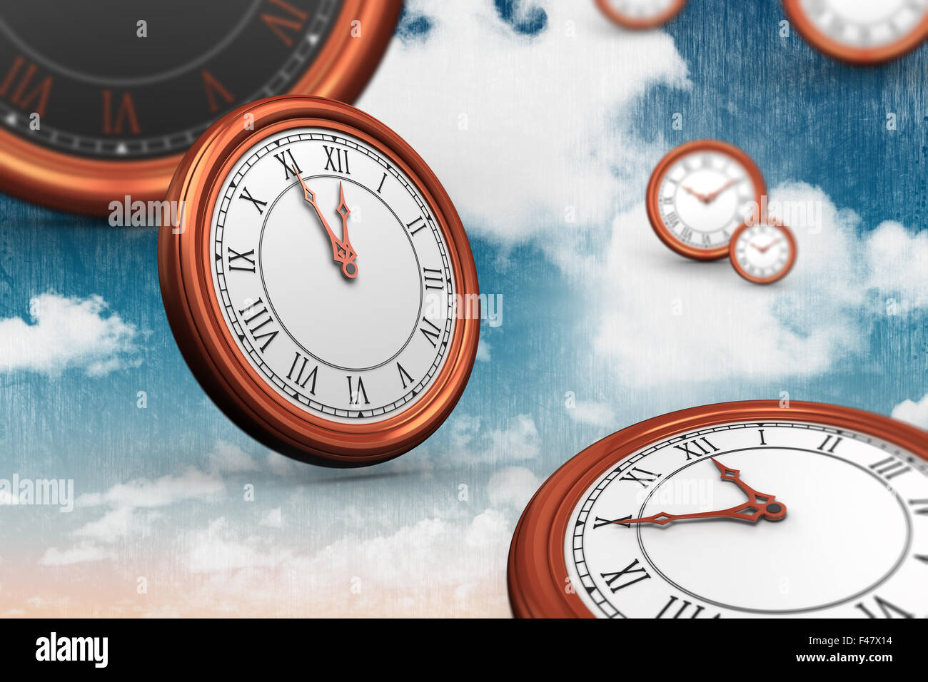 Composite image of clocks Stock Photo - Alamy