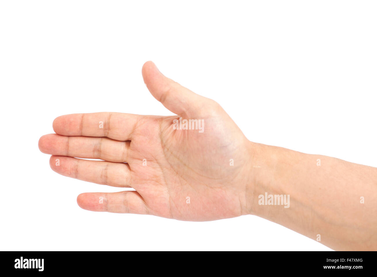 Man hand sign isolated on white background Stock Photo - Alamy