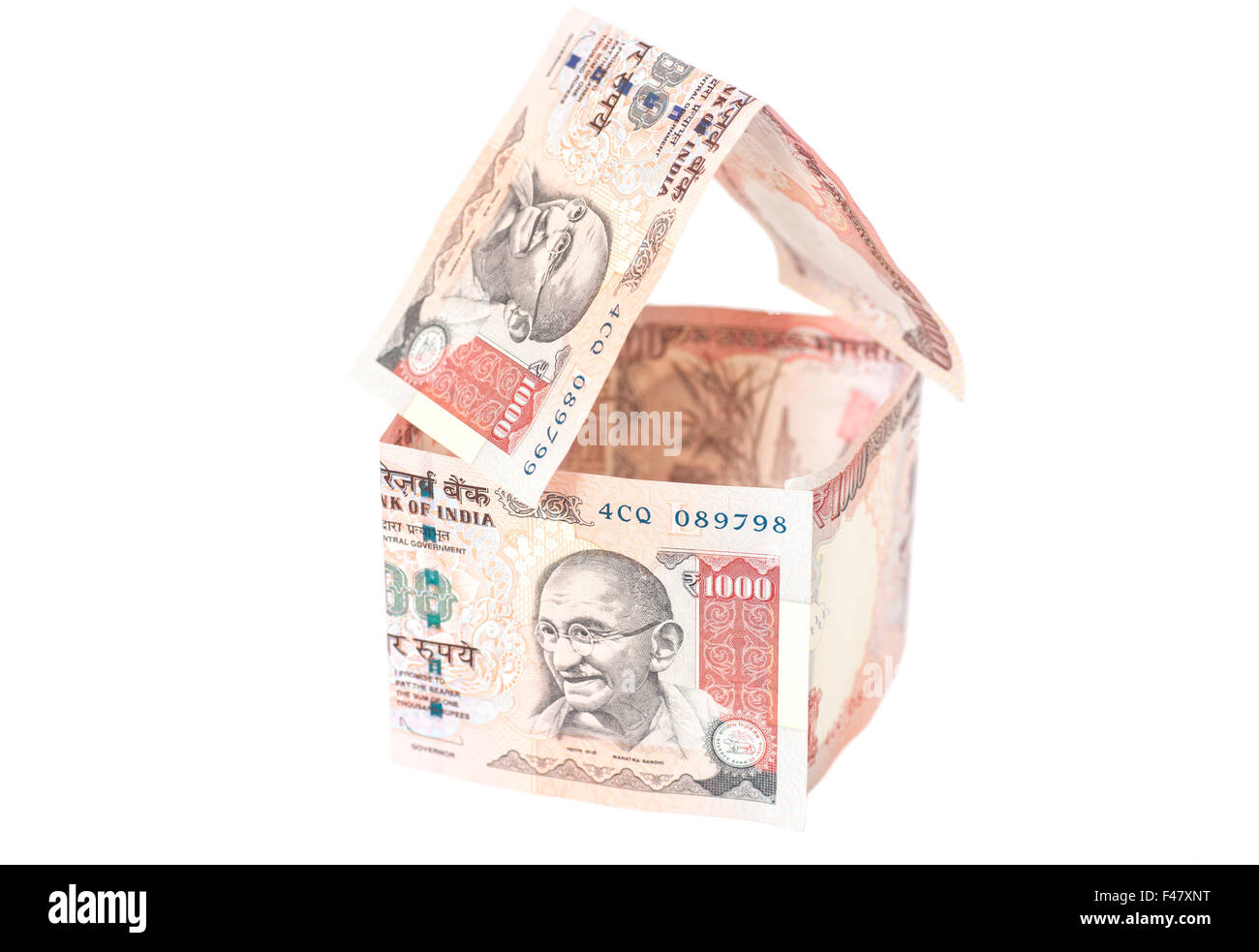 Indian 1000 rupee note Cut Out Stock Images & Pictures - Alamy