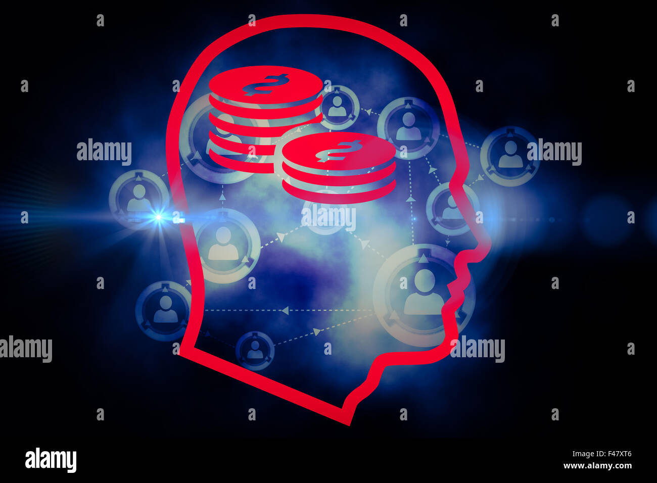 Human head brain social media hi-res stock photography and images - Alamy