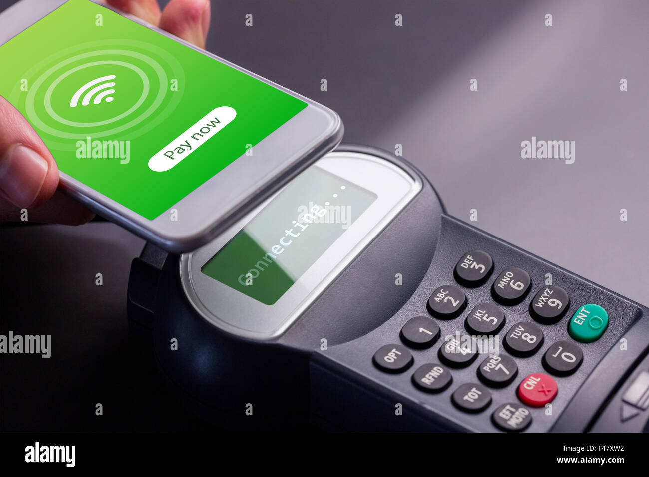 Composite image of payment screen Stock Photo - Alamy