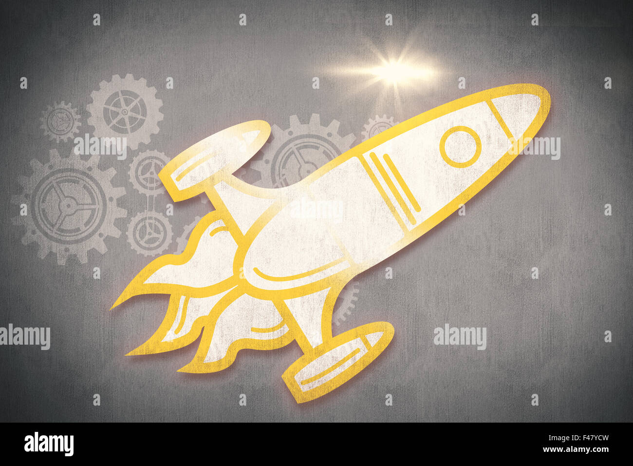 Composite image of rocket space ship Stock Photo - Alamy