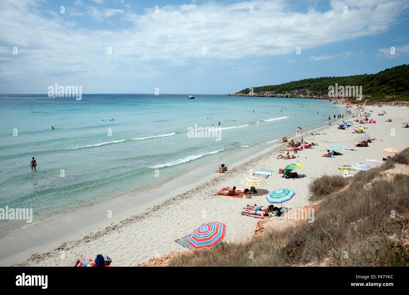 Sunbathing on binigaus beach hi-res stock photography and images - Alamy
