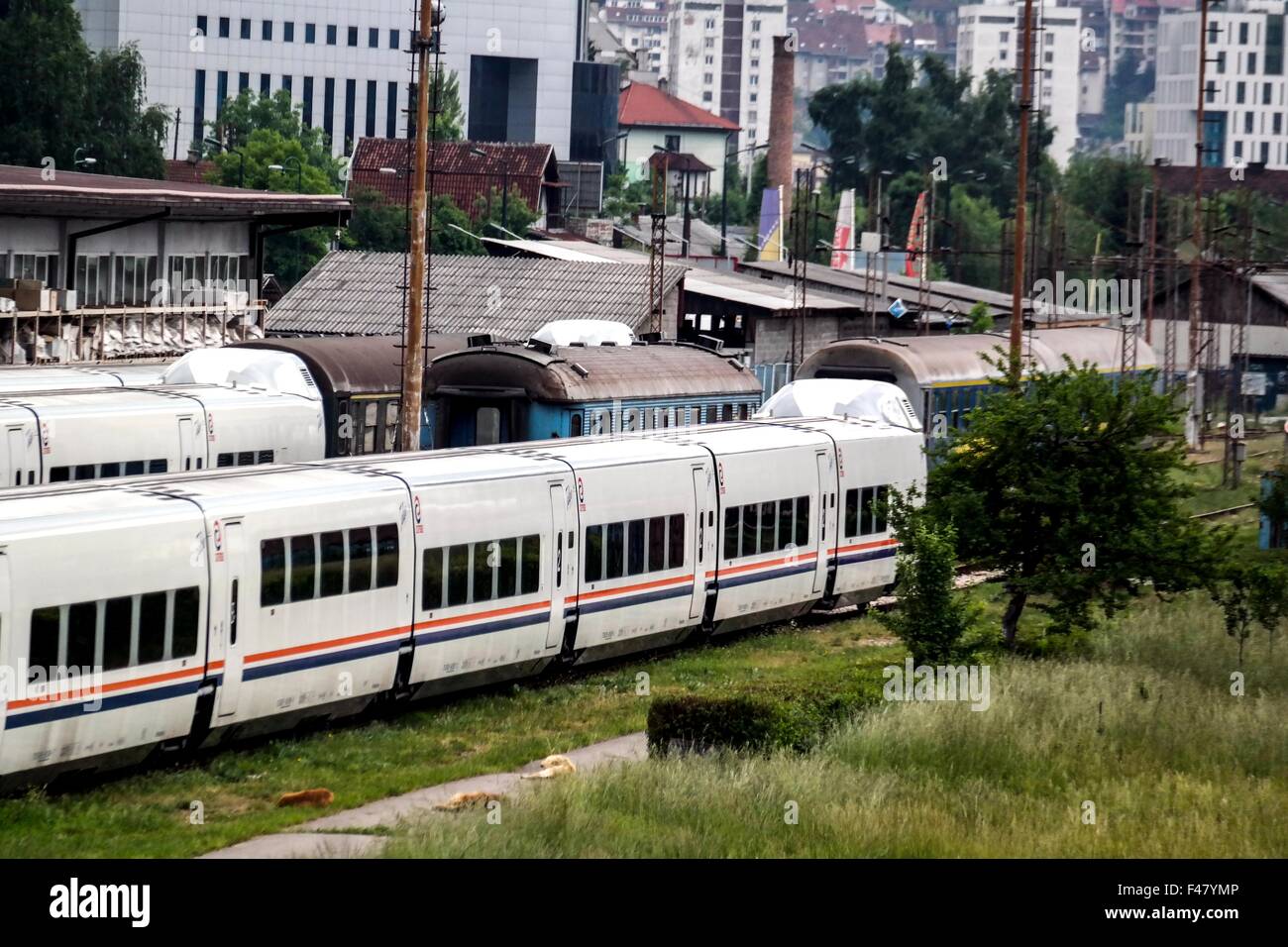 Talgo trains that are worth roughly 65 Million € standing for years on ...