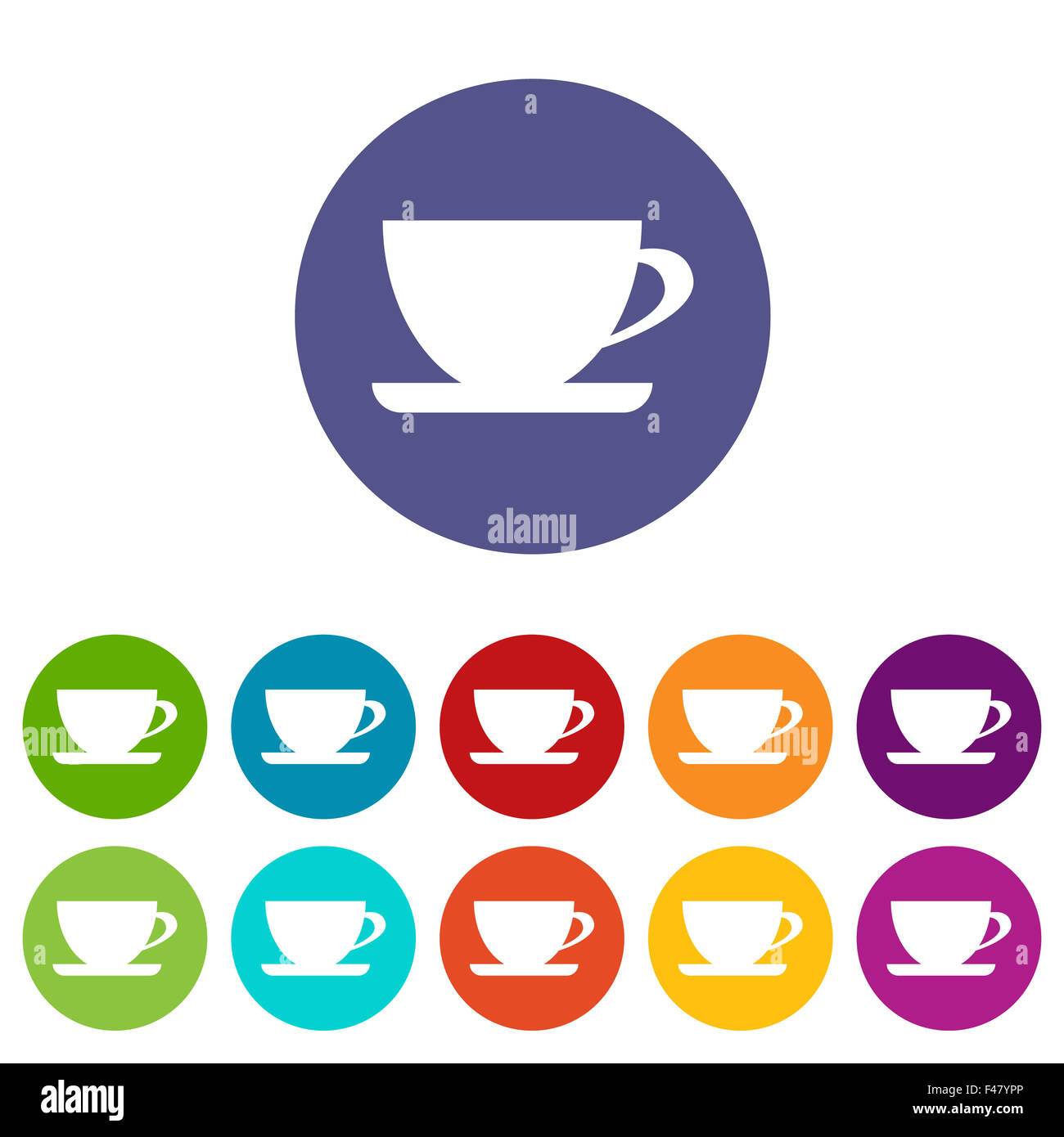 Flat cup Cut Out Stock Images & Pictures - Alamy