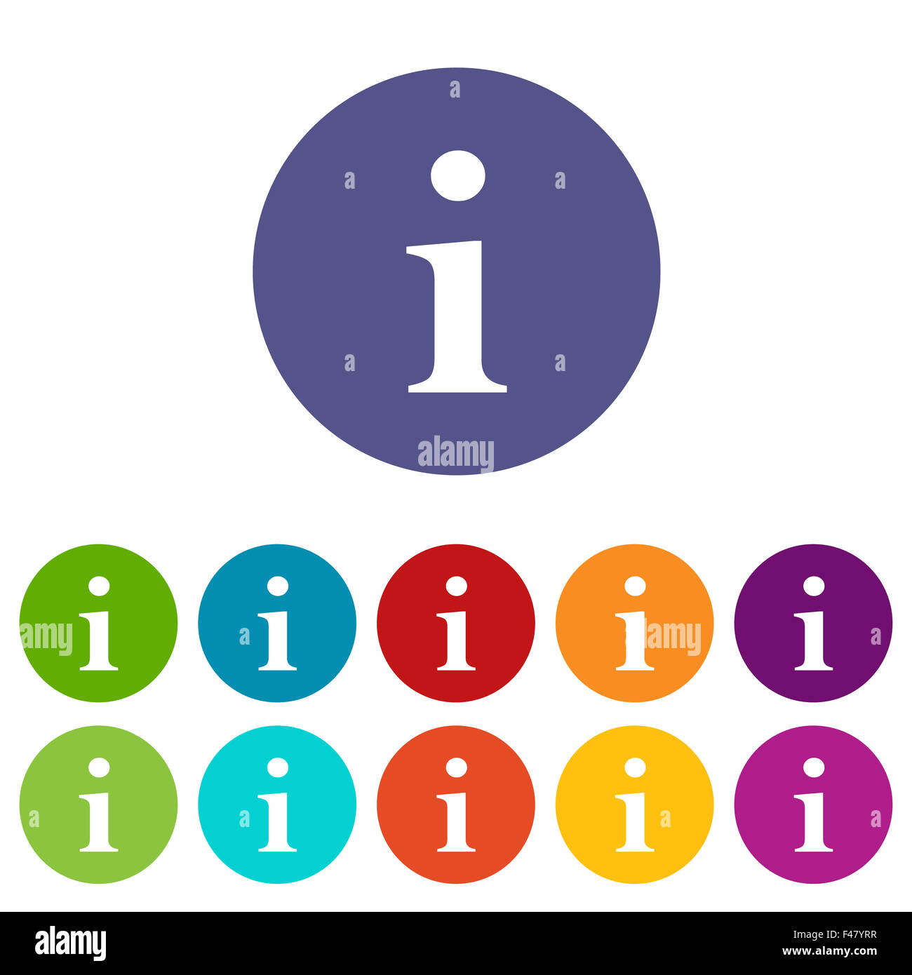 Info flat icon Stock Photo - Alamy