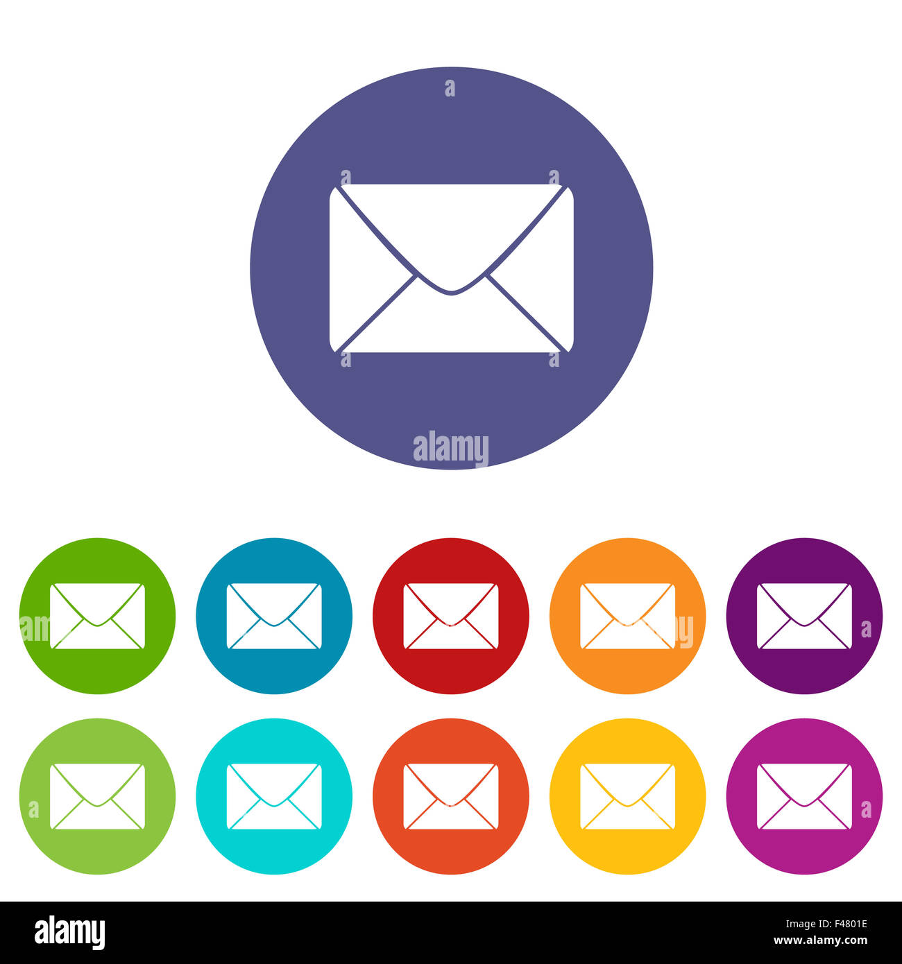 Mail flat icon Stock Photo - Alamy