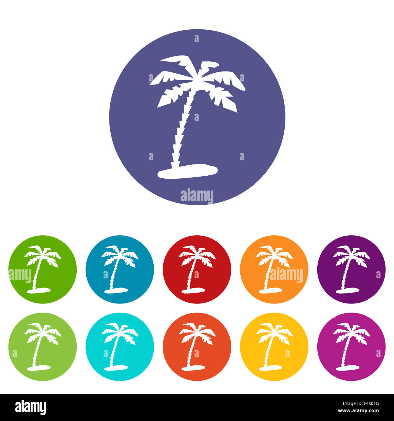 Island web flat icon Stock Photo - Alamy