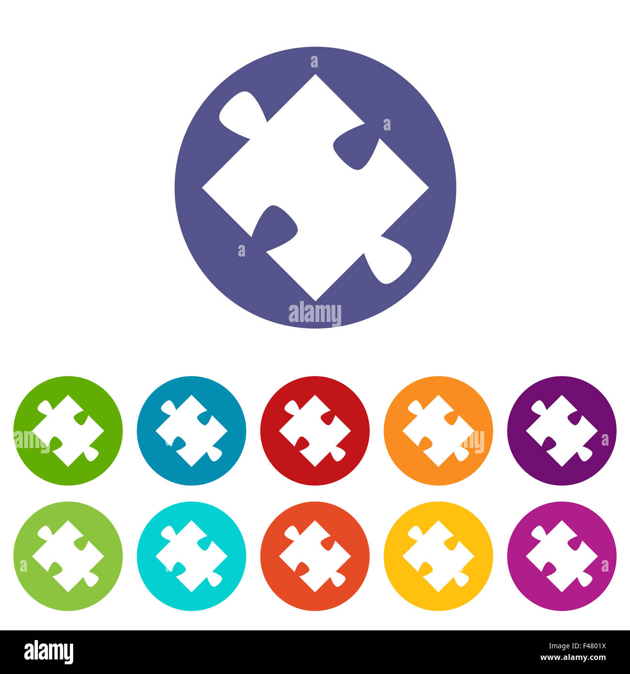 Puzzle piece flat color hi-res stock photography and images - Alamy