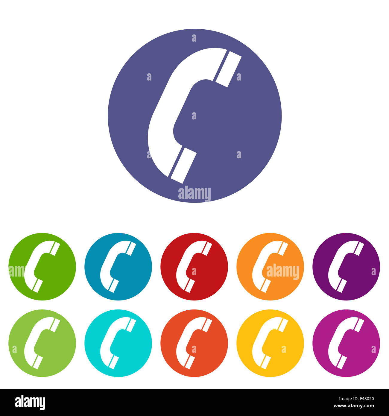 Phone flat icon Stock Photo - Alamy