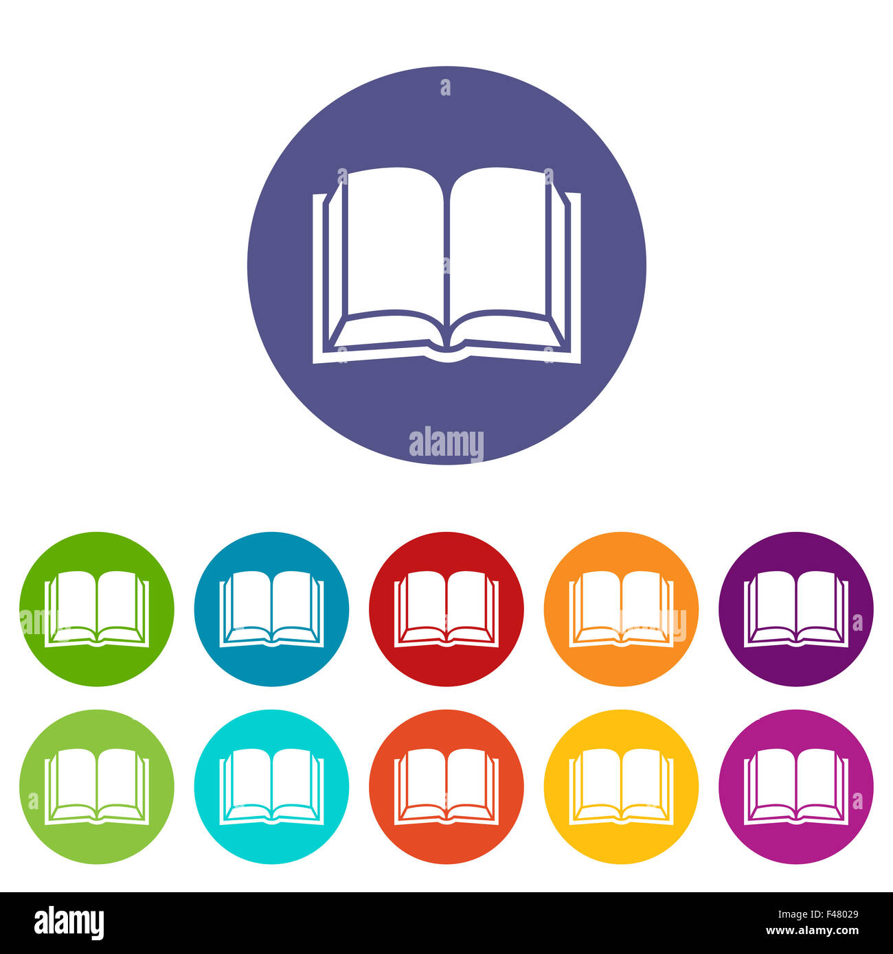 Book flat icon Stock Photo - Alamy