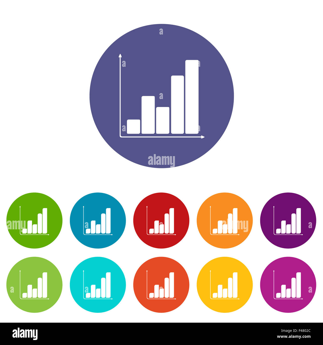 Chart flat icon Stock Photo - Alamy
