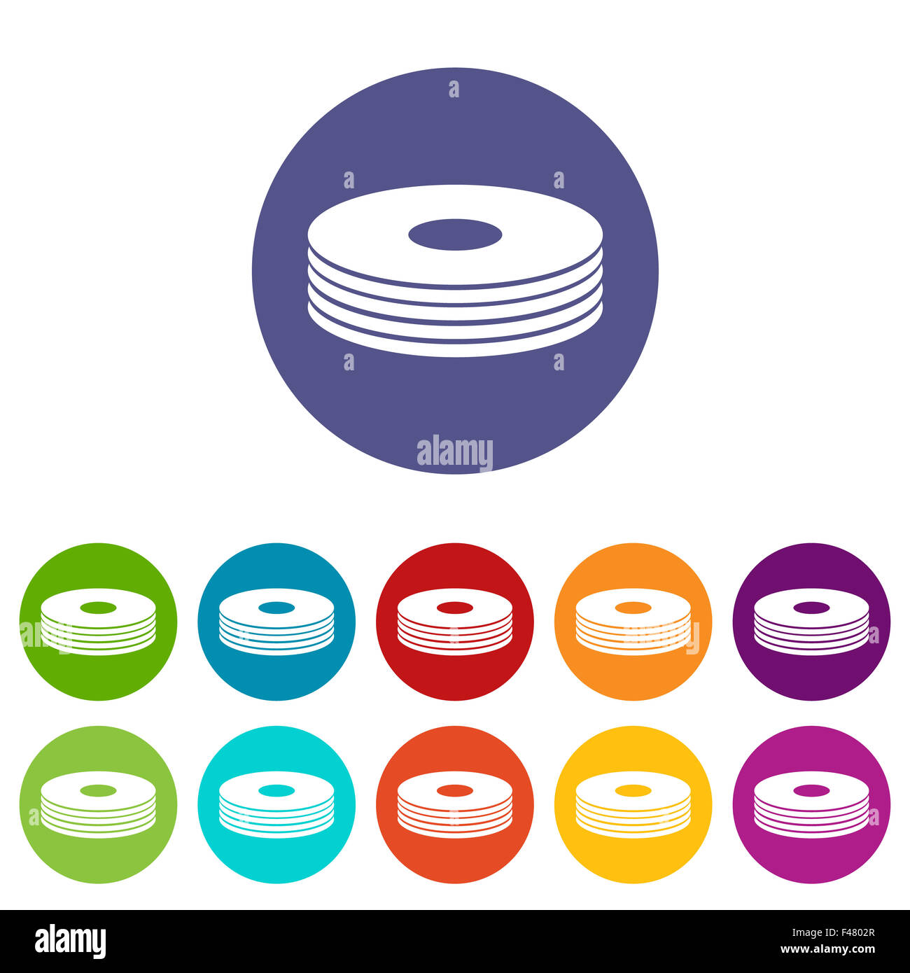 Database icon set color Cut Out Stock Images & Pictures - Alamy