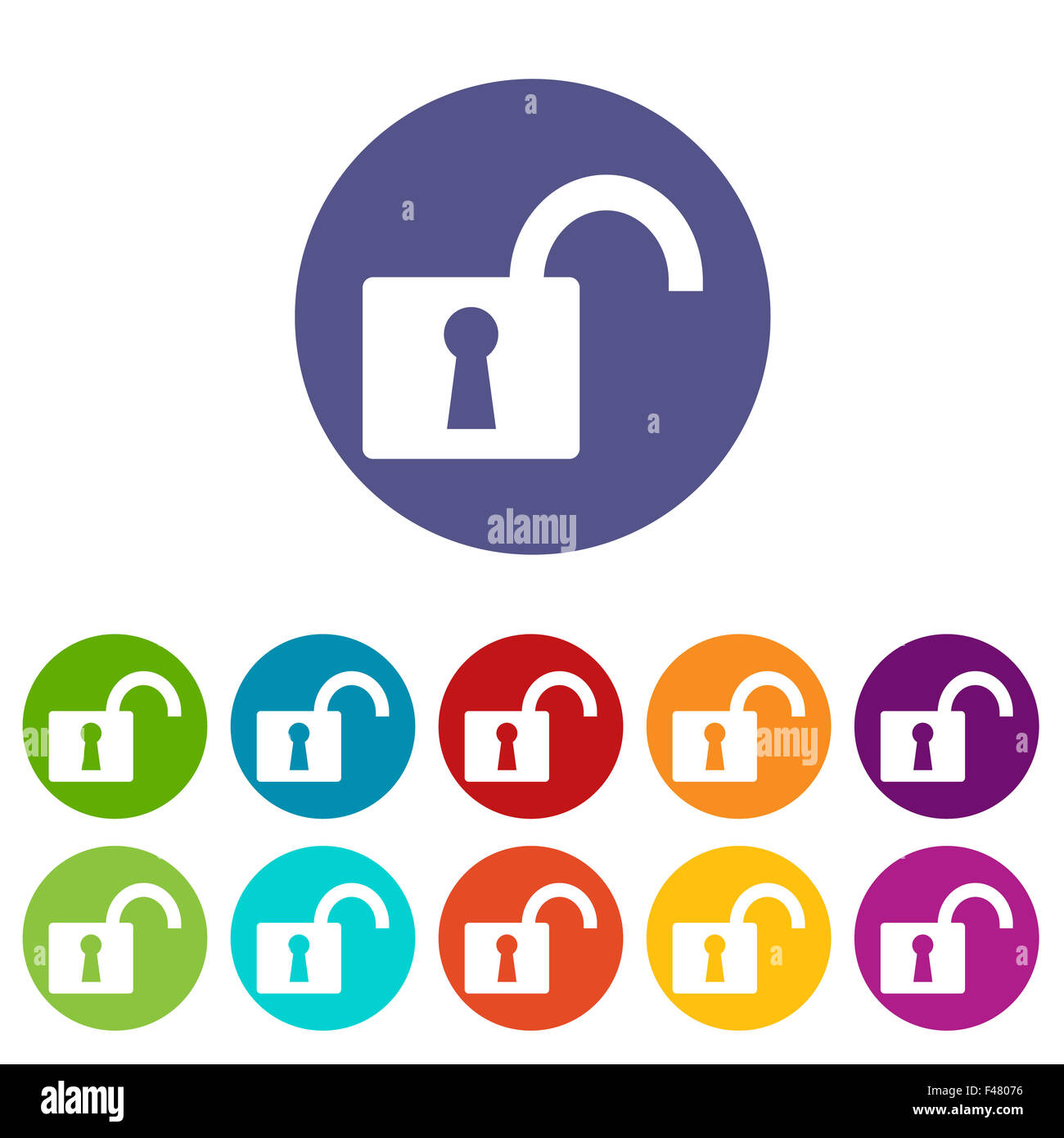 Purple lock close icon hi-res stock photography and images - Alamy