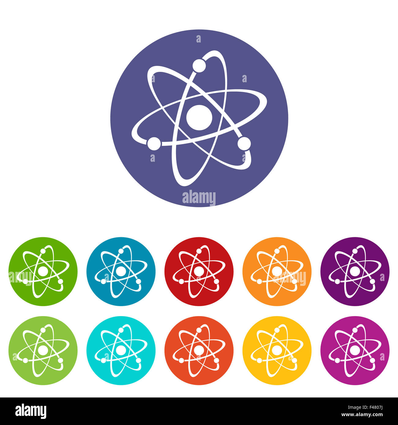 Atom icon set hi-res stock photography and images - Alamy