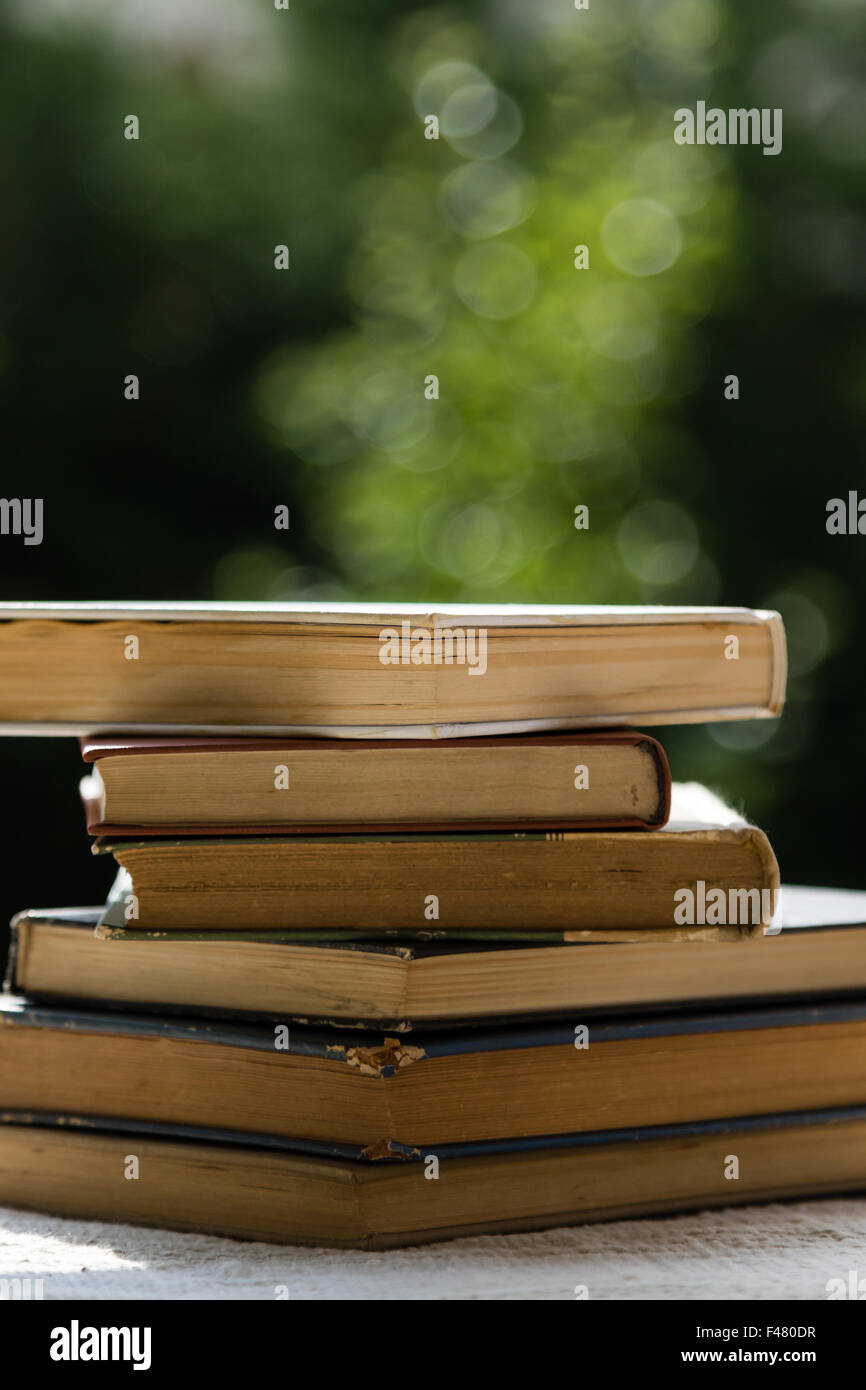 stack of old books Stock Photo - Alamy