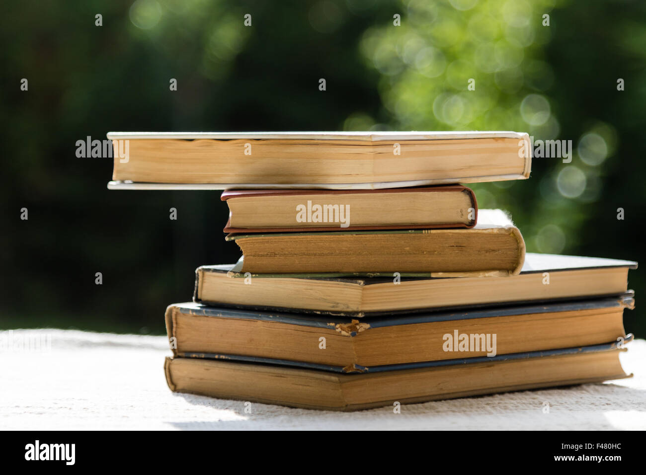 stack of old books Stock Photo - Alamy