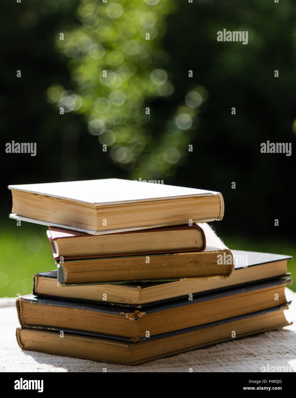 stack of old books Stock Photo - Alamy