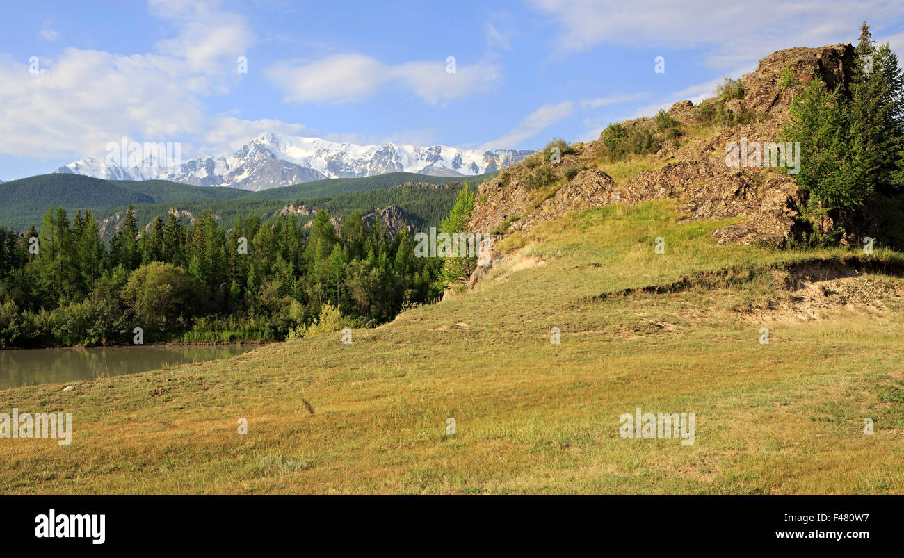 Snow caps of North Chuya ridge Stock Photo - Alamy