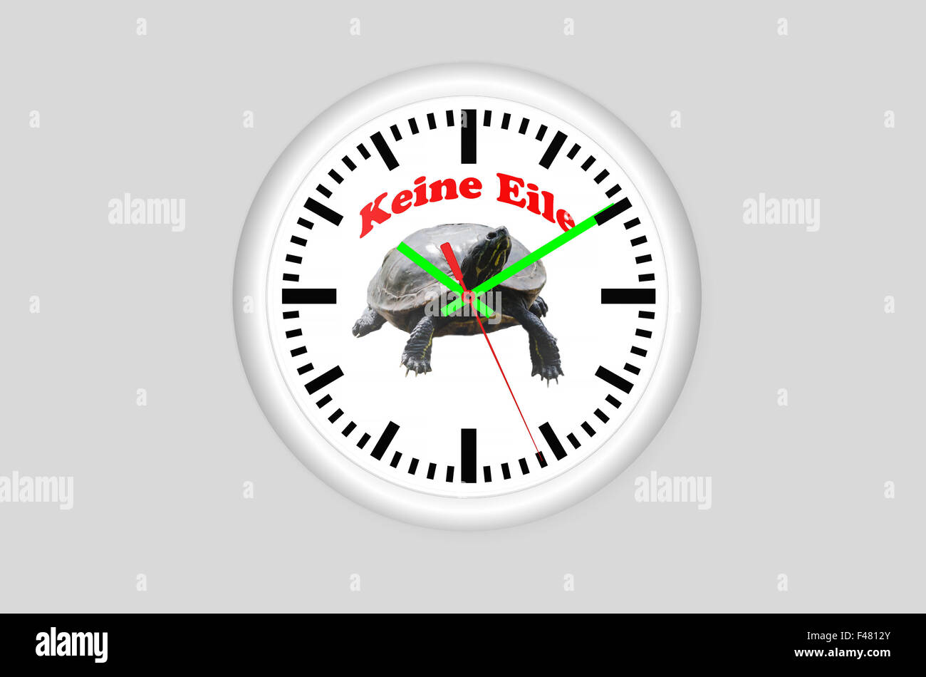 No rush, turtle clock Stock Photo - Alamy