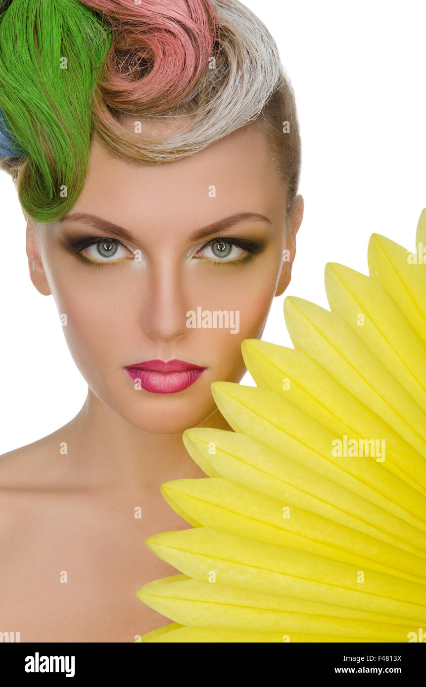 Hairstyle bright makeup hi-res stock photography and images - Alamy