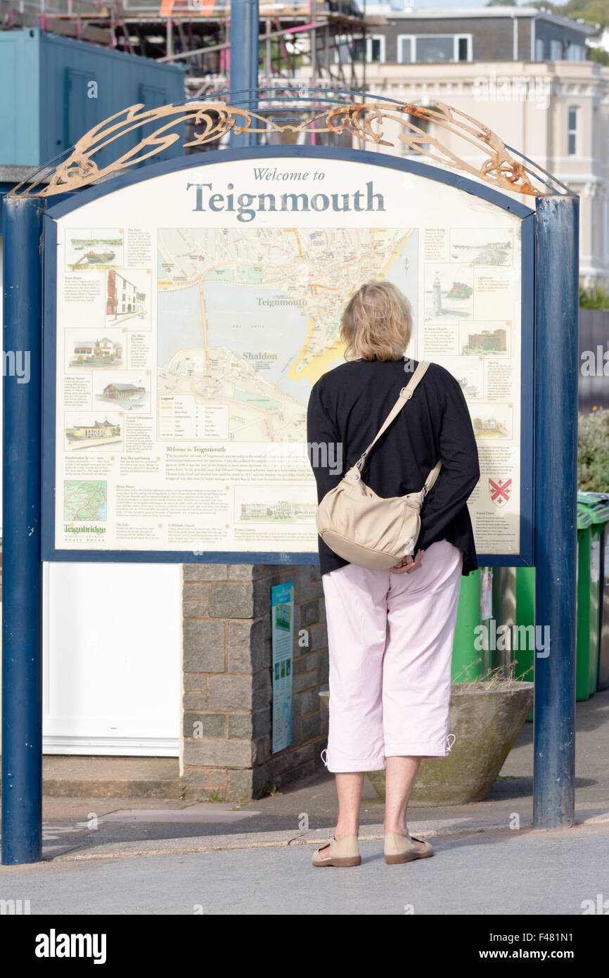 Map of teignmouth hi-res stock photography and images - Alamy