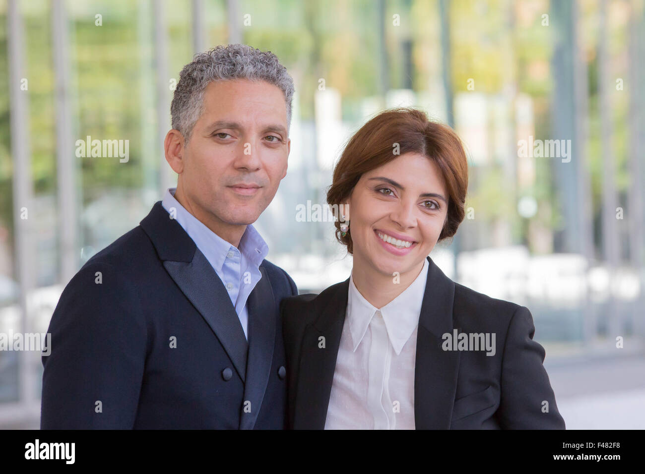 Rome, Italy. 15th Oct, 2015. Actors Beppe Fiorello and Claudia Potenza ...