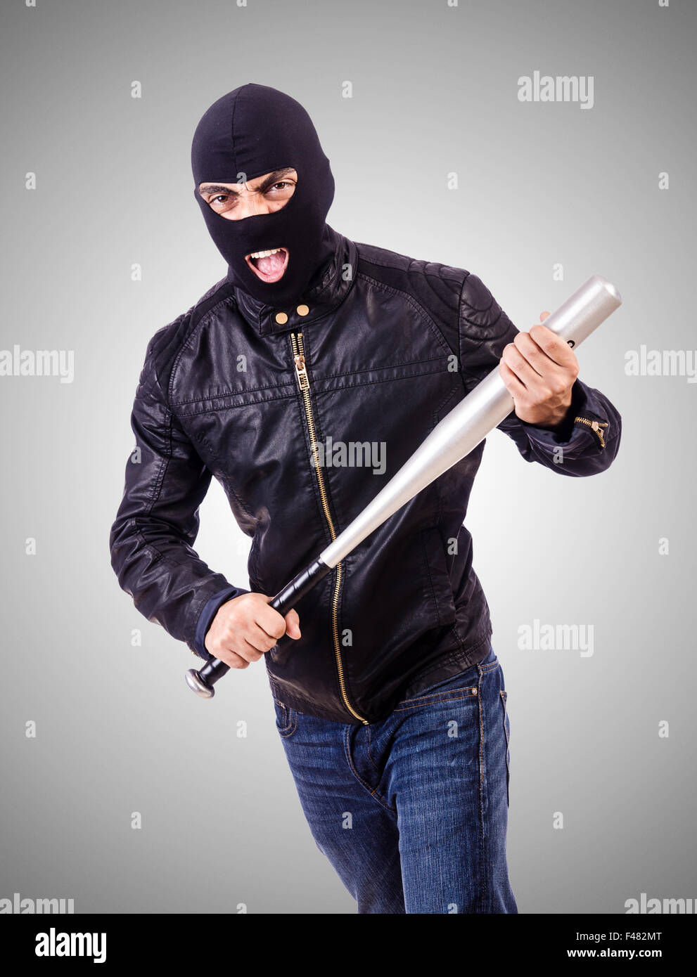 Male thug against the gradient Stock Photo - Alamy