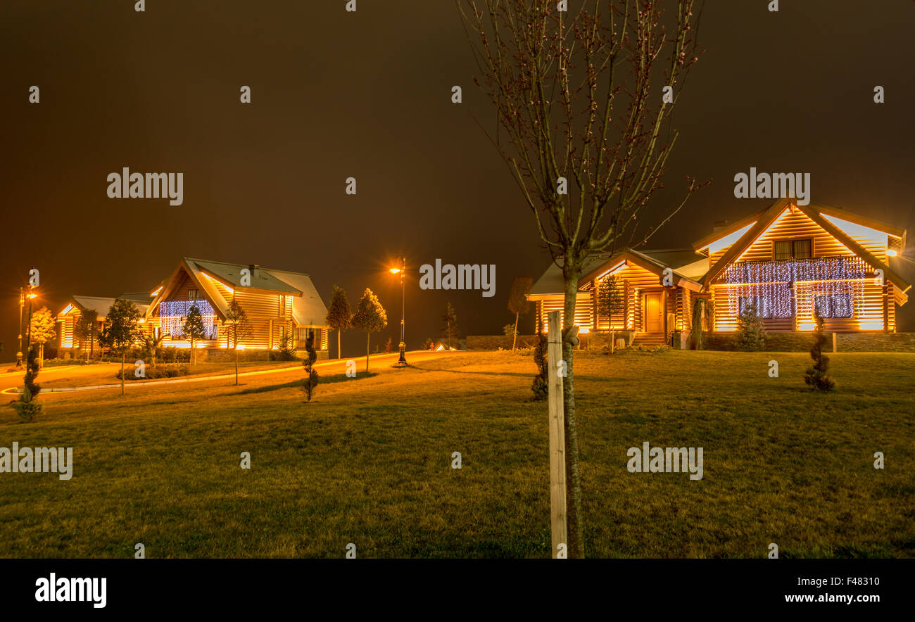 Nice modern house during evening hours Stock Photo - Alamy