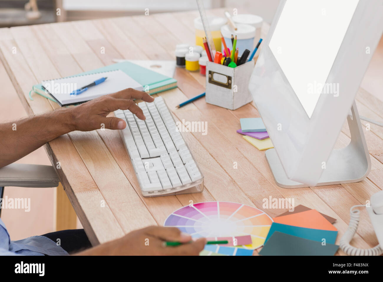 Workplace businessman keyboard pencil hi-res stock photography and ...