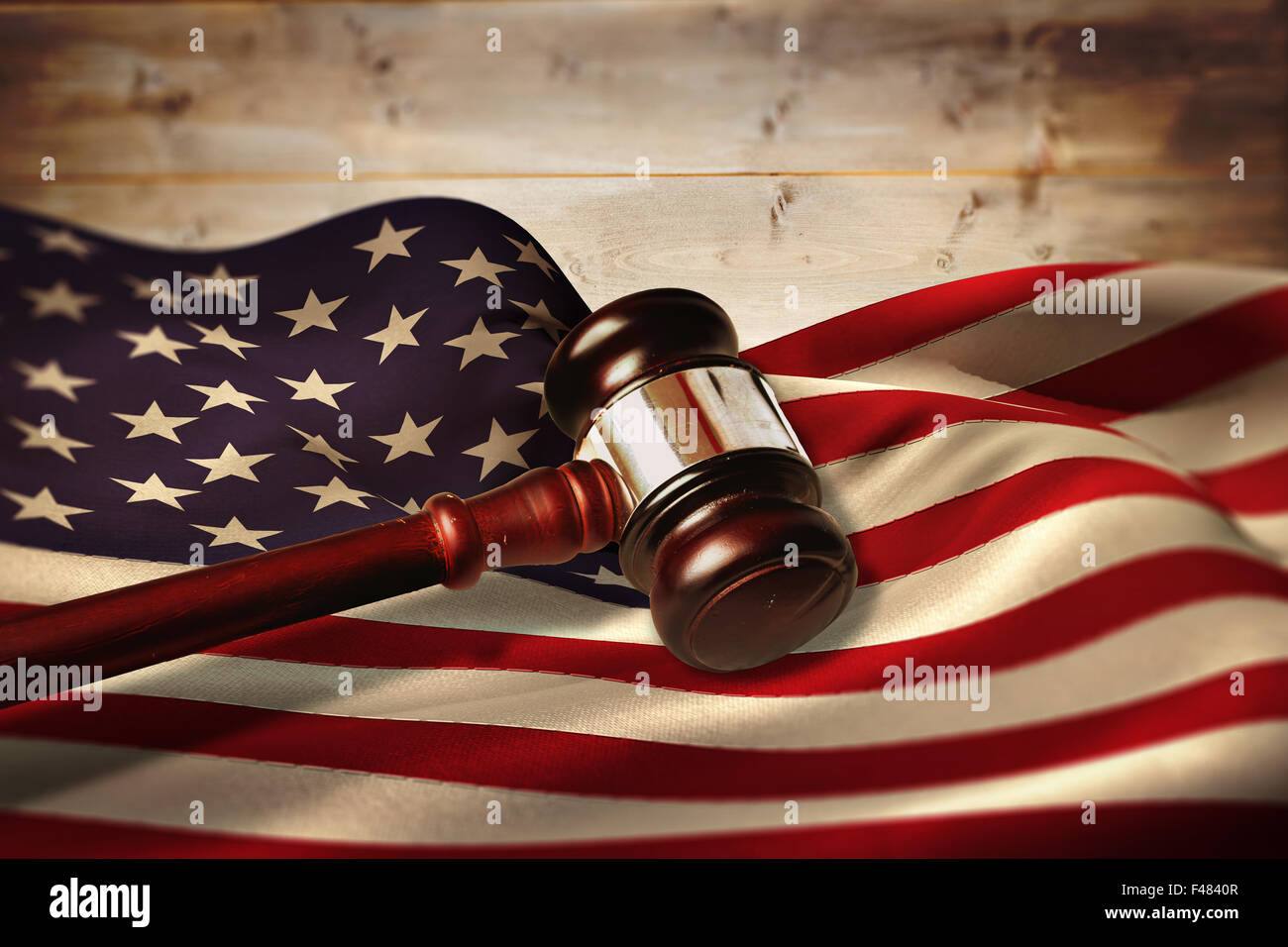 Composite image of hammer and gavel Stock Photo - Alamy
