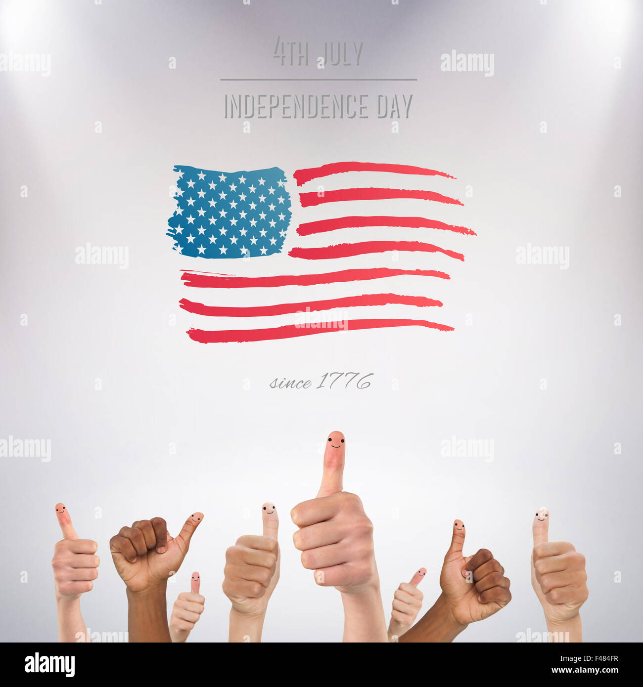 Composite image of thumbs up Stock Photo - Alamy